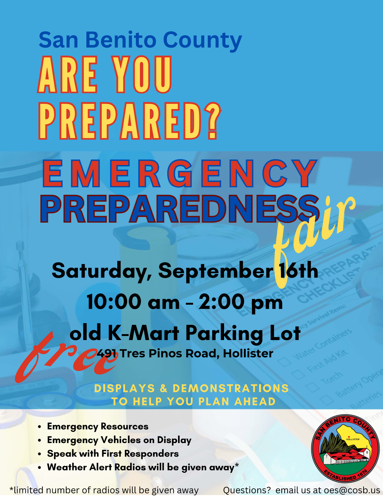 Emergency Preparedness Fair | BenitoLink