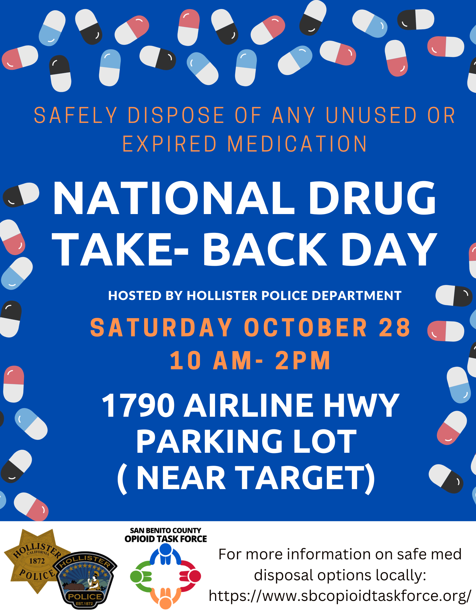 National Drug Take-Back Day | BenitoLink