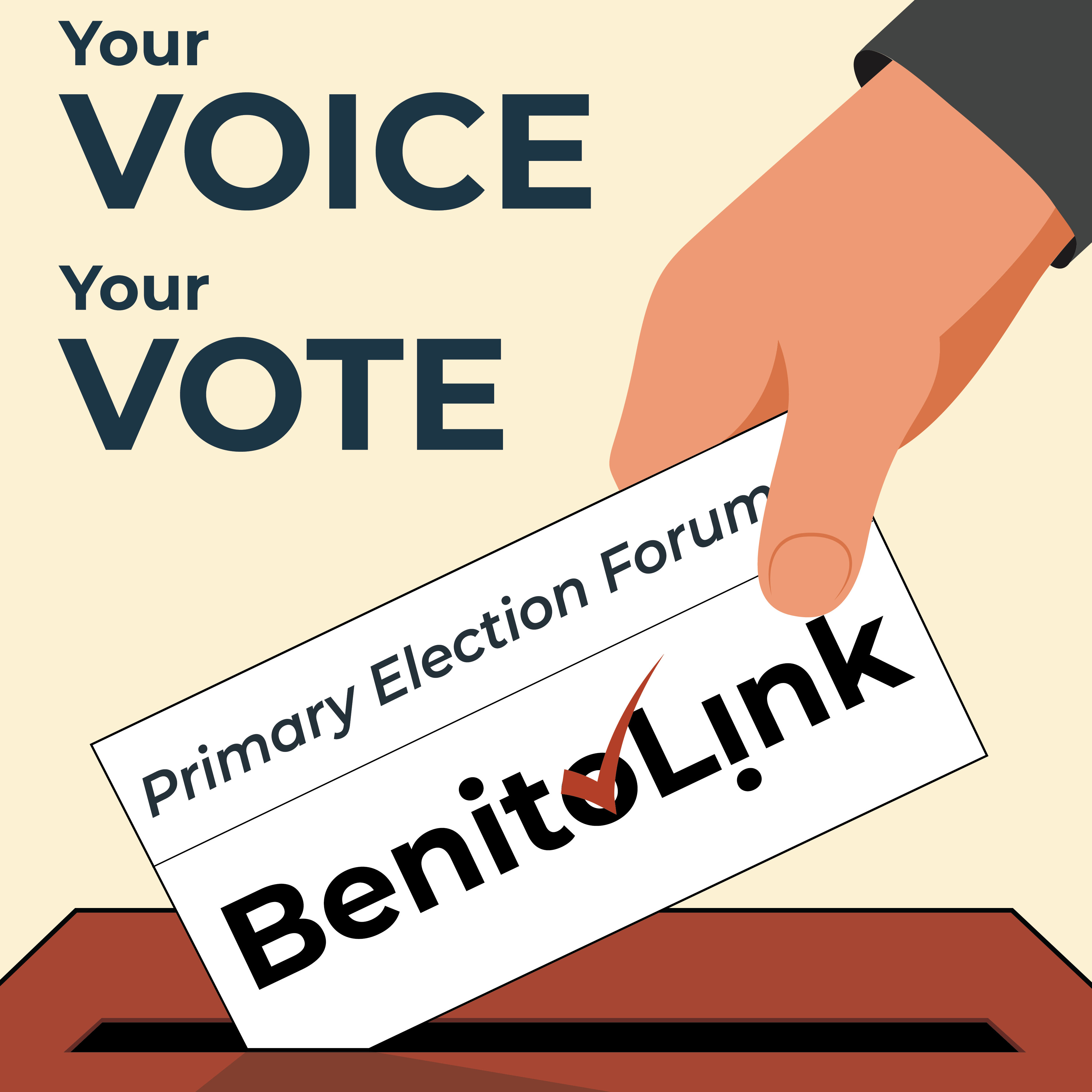 Final reminder for BenitoLink's Primary Election Forum | BenitoLink