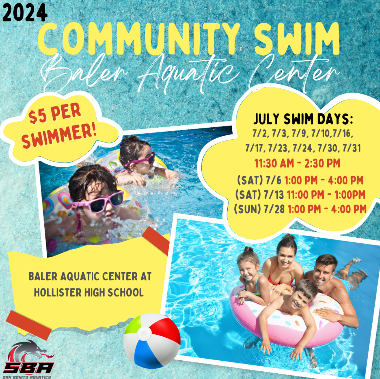 July Community Swim! | BenitoLink