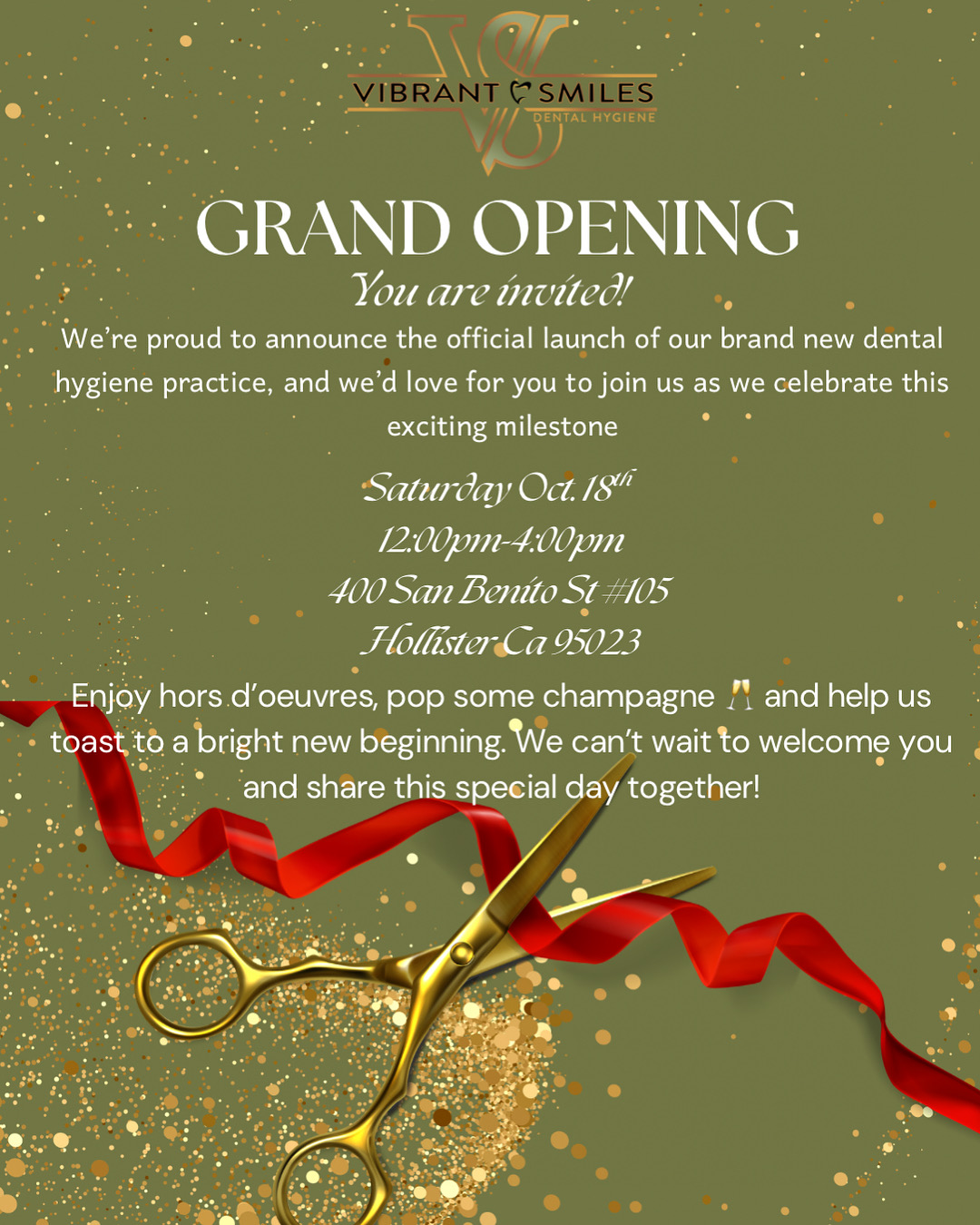Grand Opening: Vibrant Smiles Dental Hygiene | BenitoLink